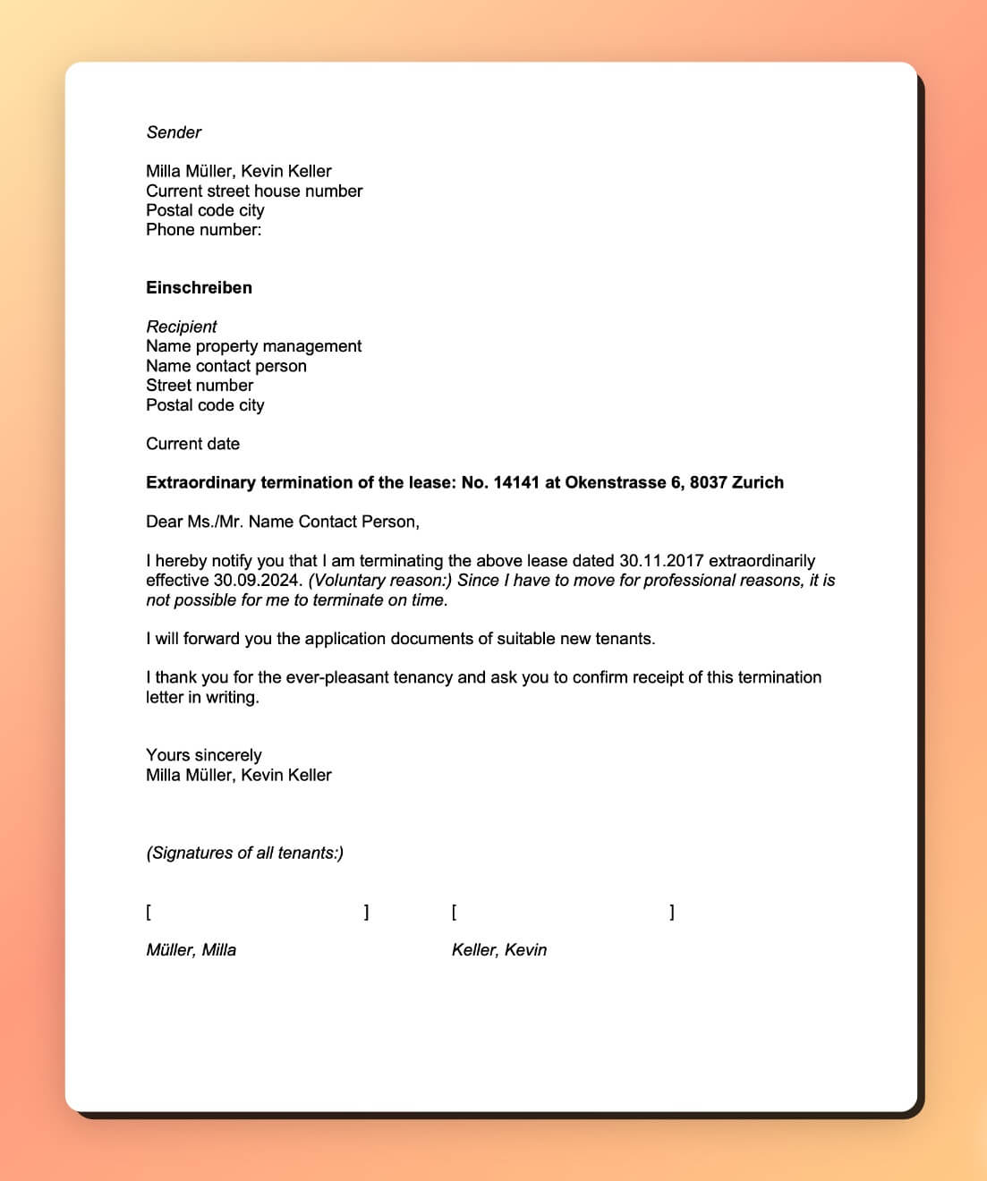 End Of Lease Letter Unique Sample Lease Termination Letter